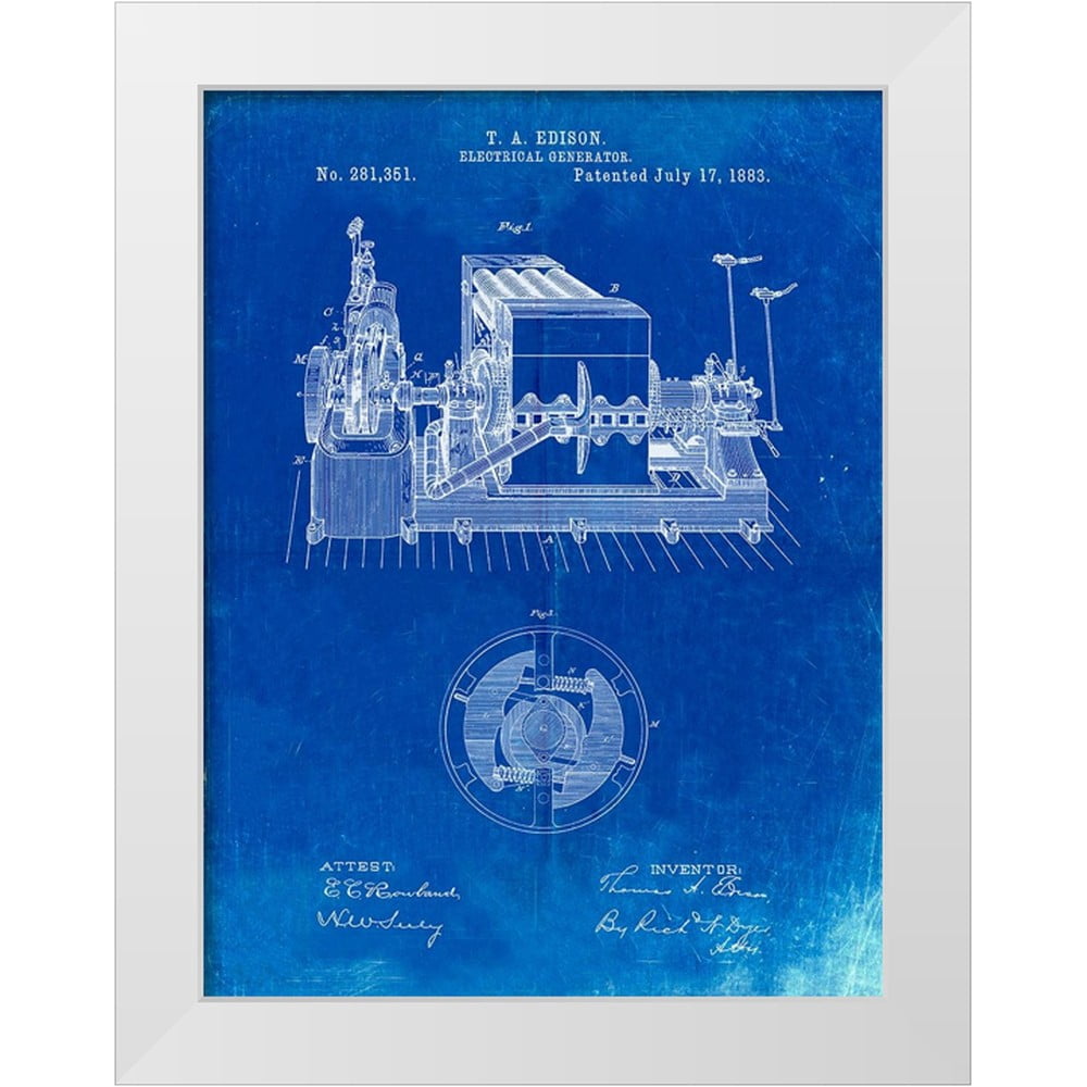Borders, Cole 12x14 White Modern Wood Framed Museum Art Print Titled ...