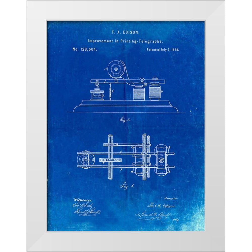 Borders, Cole 12x14 White Modern Wood Framed Museum Art Print Titled ...