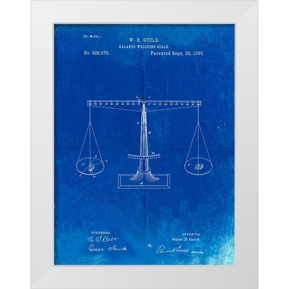 Borders, Cole 12x14 White Modern Wood Framed Museum Art Print Titled ...