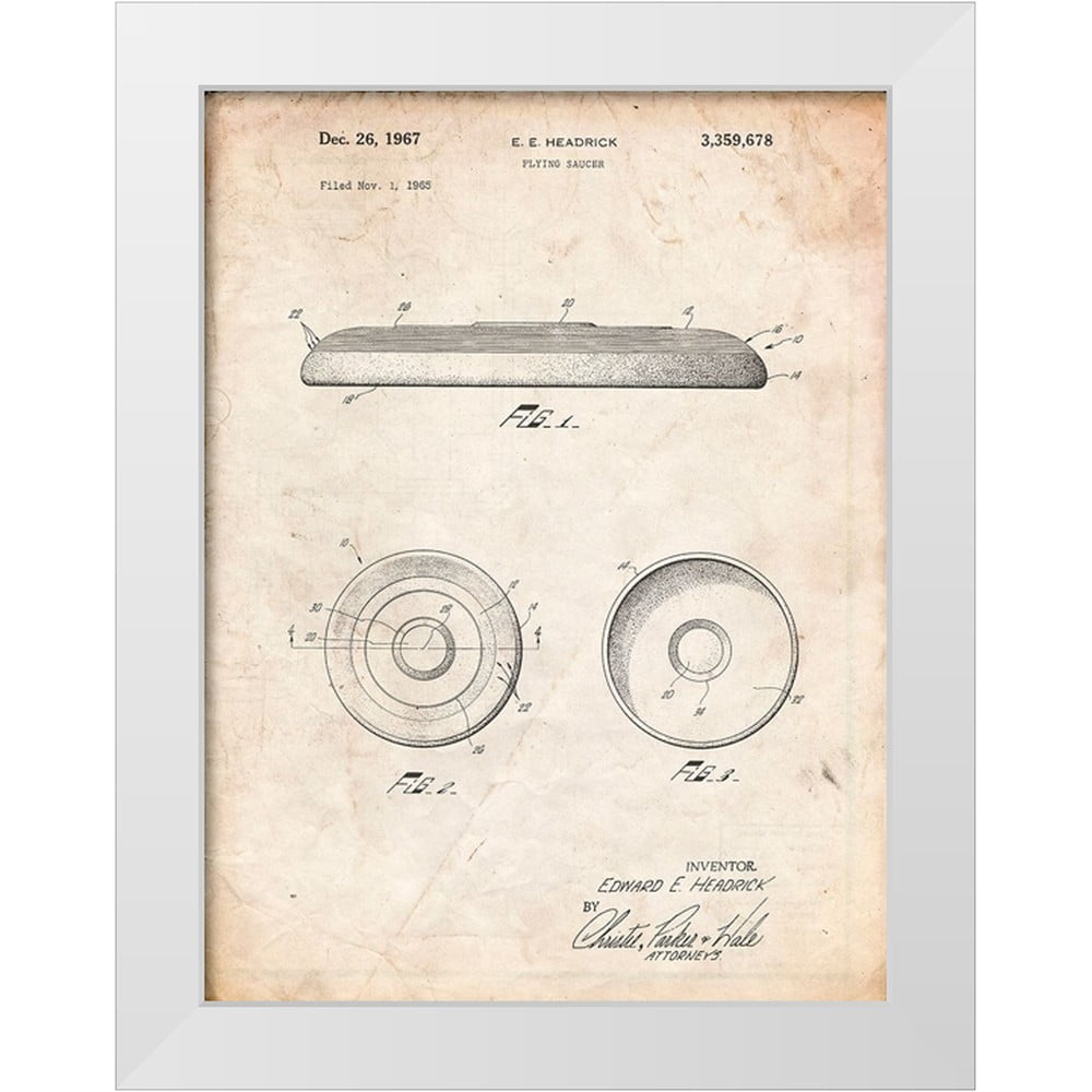 Borders, Cole 12x14 White Modern Wood Framed Museum Art Print Titled ...