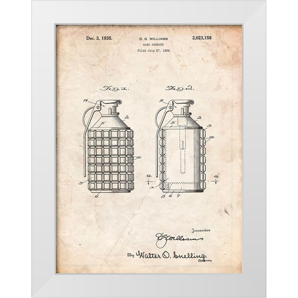 Borders, Cole 12x14 White Modern Wood Framed Museum Art Print Titled ...