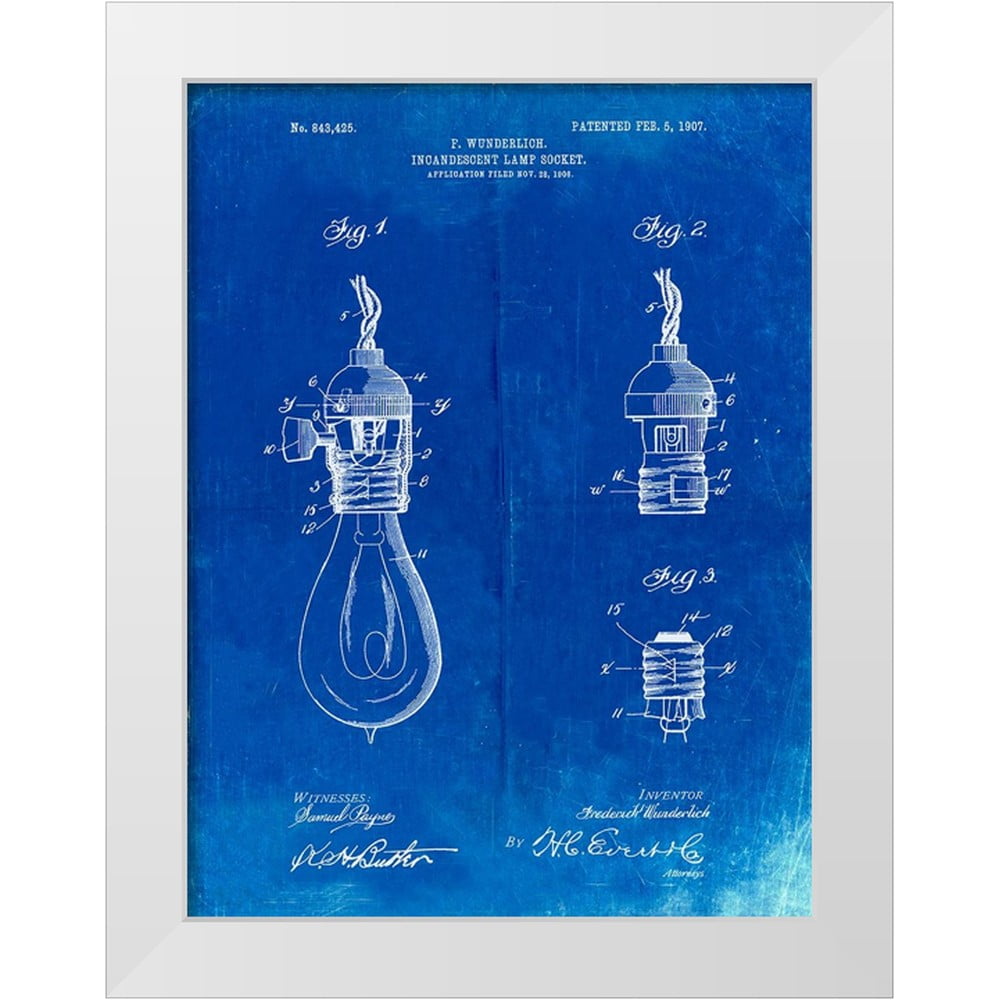 Borders, Cole 12x14 White Modern Wood Framed Museum Art Print Titled ...