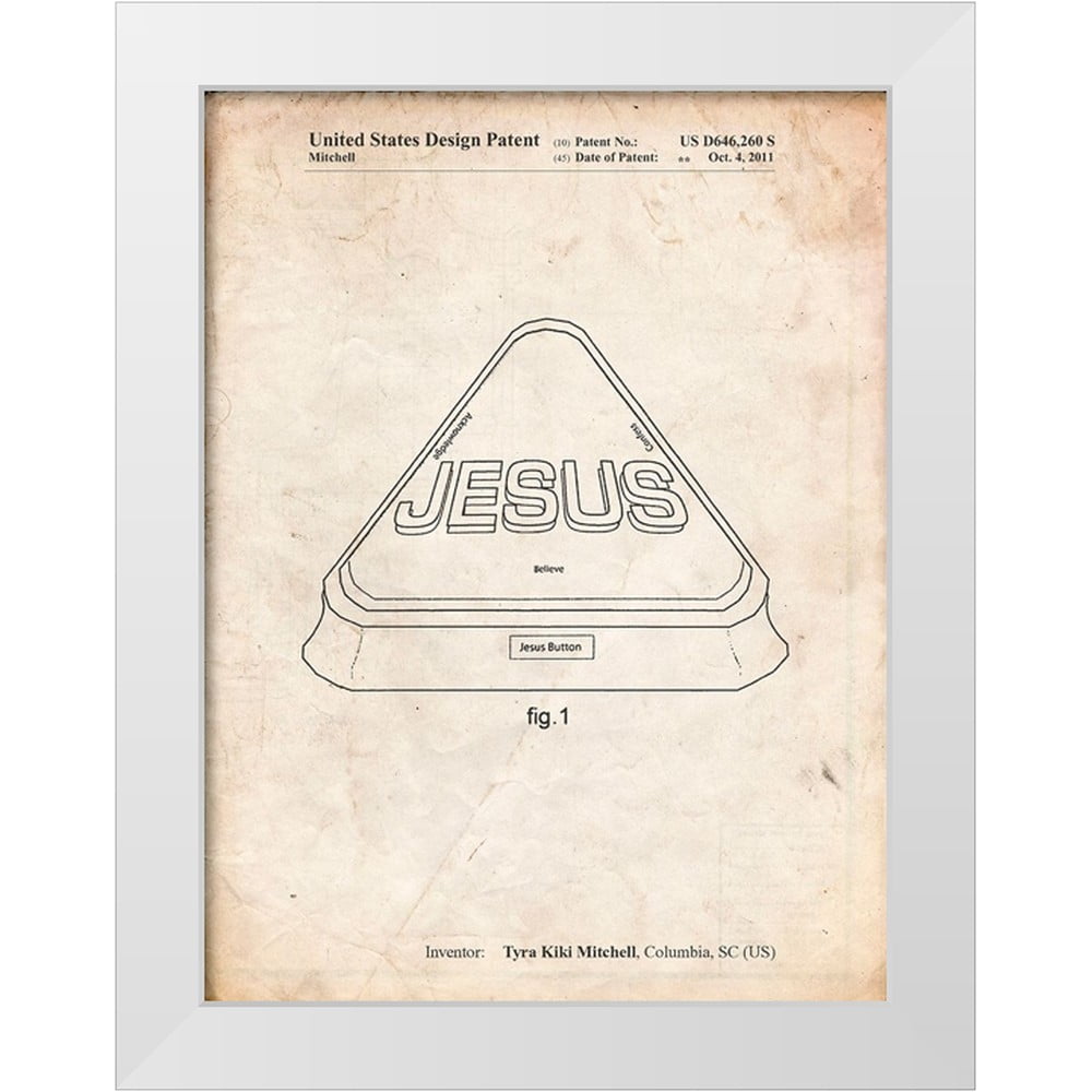 Borders, Cole 12x14 White Modern Wood Framed Museum Art Print Titled ...