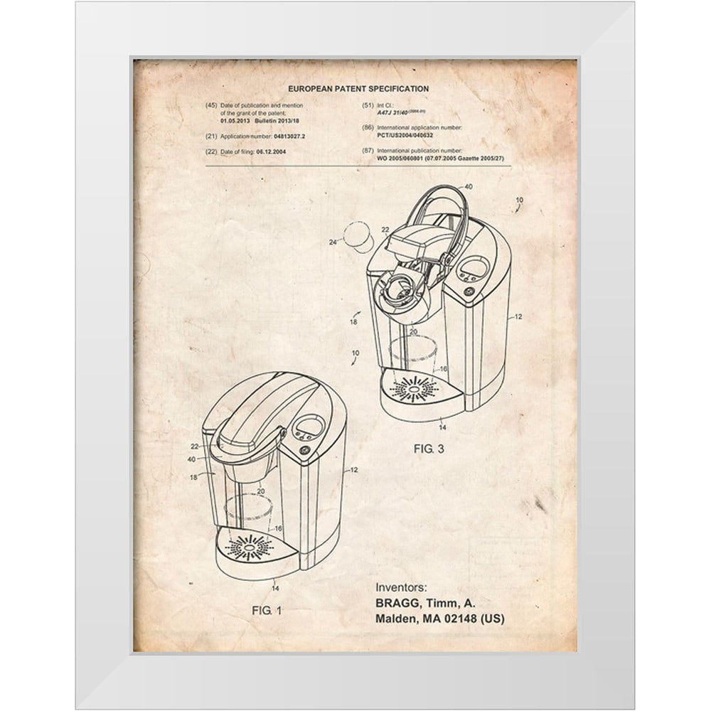 Borders, Cole 12x14 White Modern Wood Framed Museum Art Print Titled ...