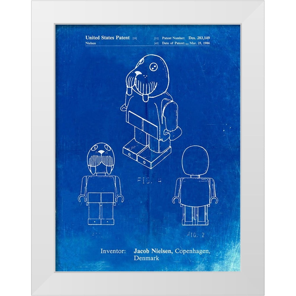 Borders, Cole 12x14 White Modern Wood Framed Museum Art Print Titled ...