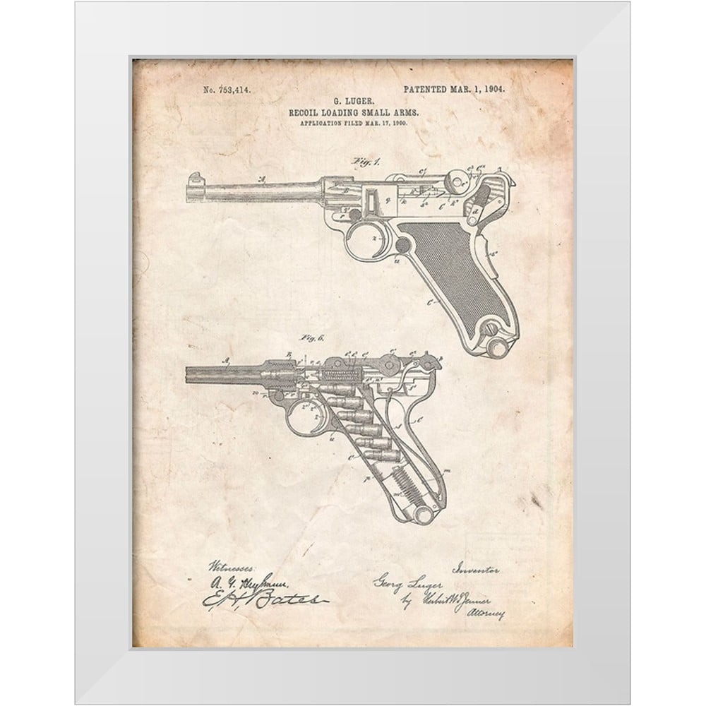 Borders, Cole 12x14 White Modern Wood Framed Museum Art Print Titled ...