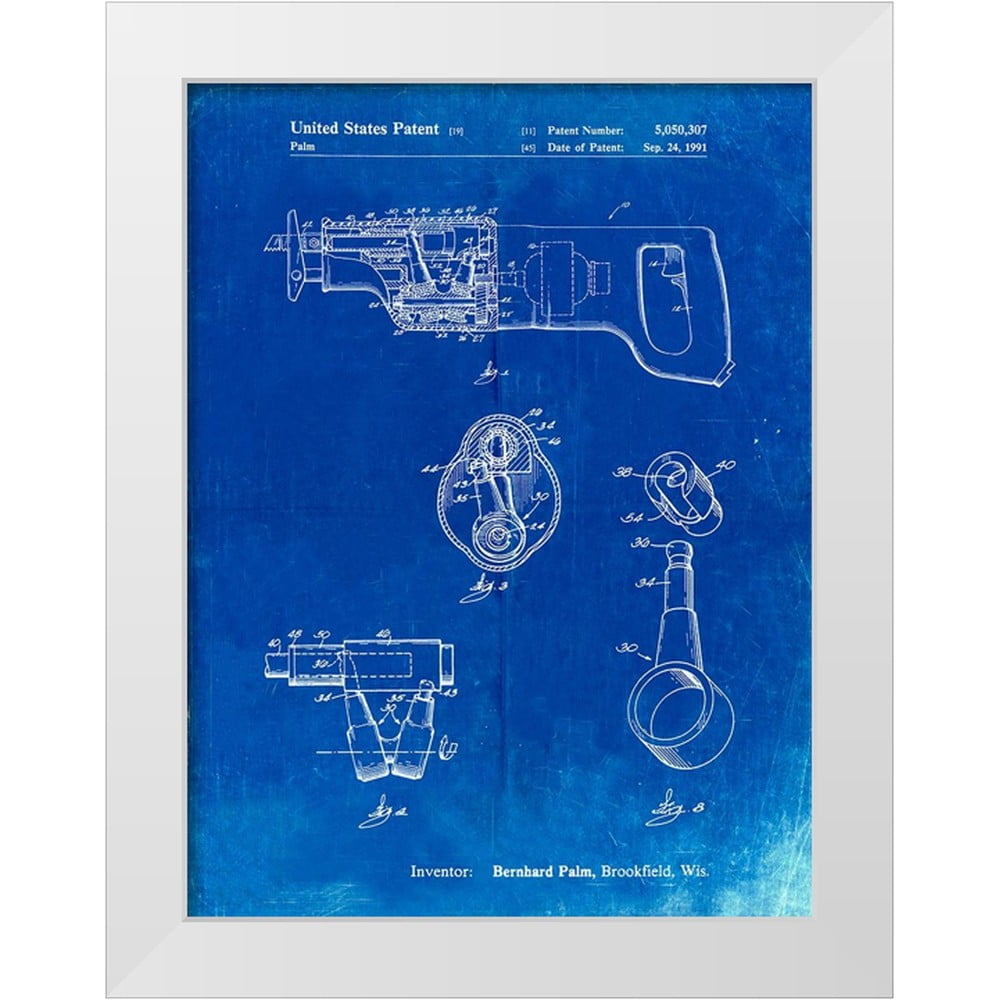 Borders, Cole 12x14 White Modern Wood Framed Museum Art Print Titled ...