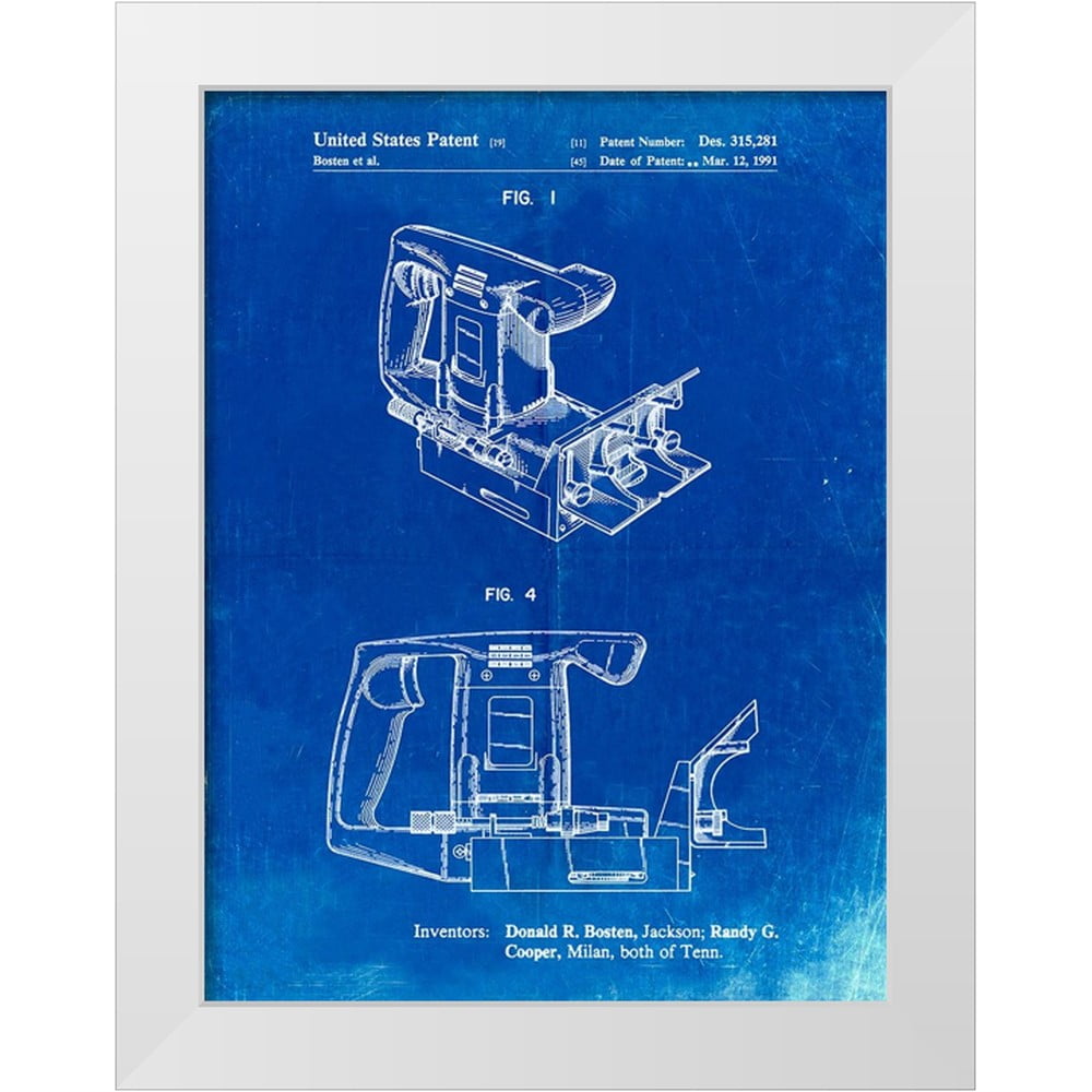 Borders, Cole 12x14 White Modern Wood Framed Museum Art Print Titled ...