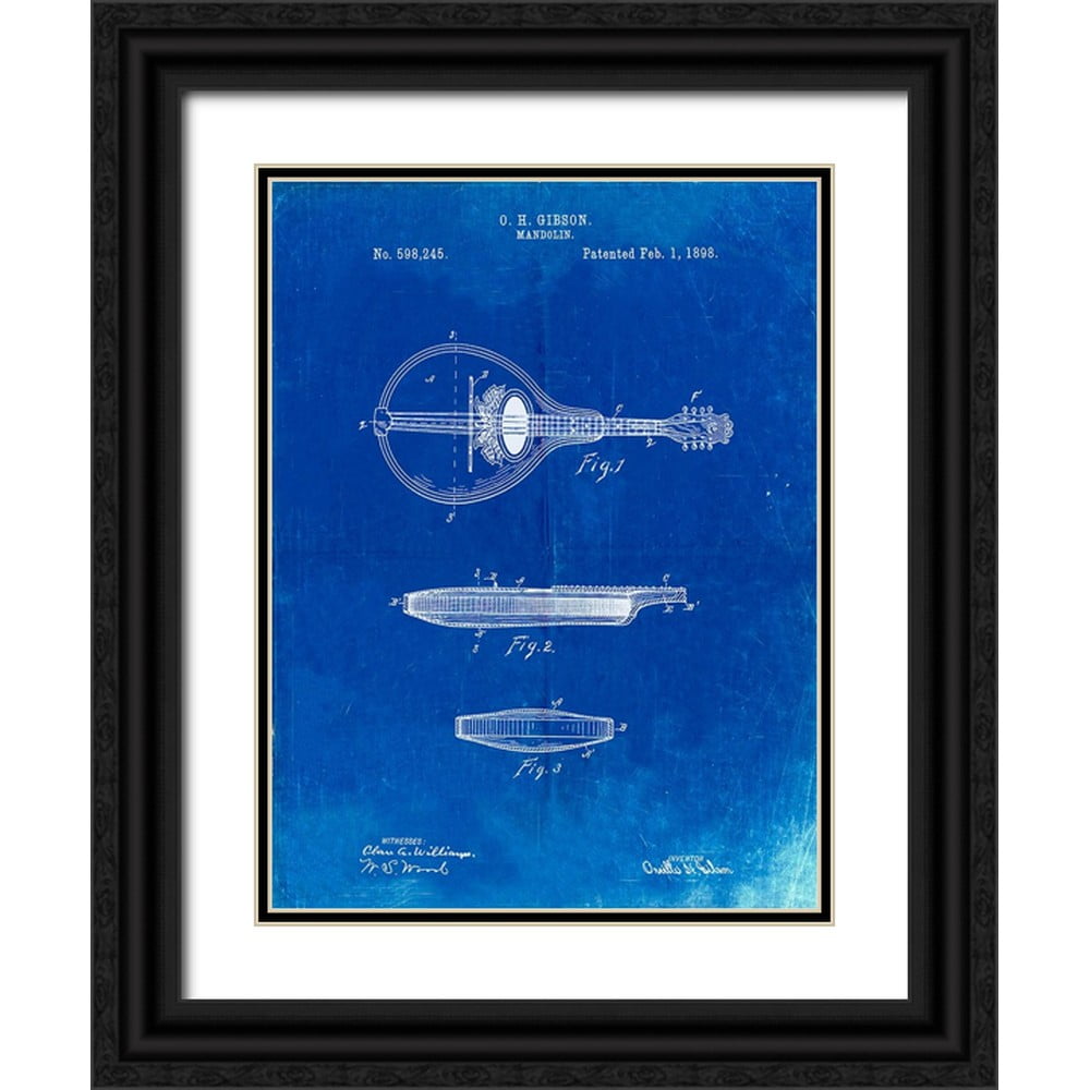 Borders, Cole 15x18 Black Ornate Wood Framed with Double Matting Museum ...