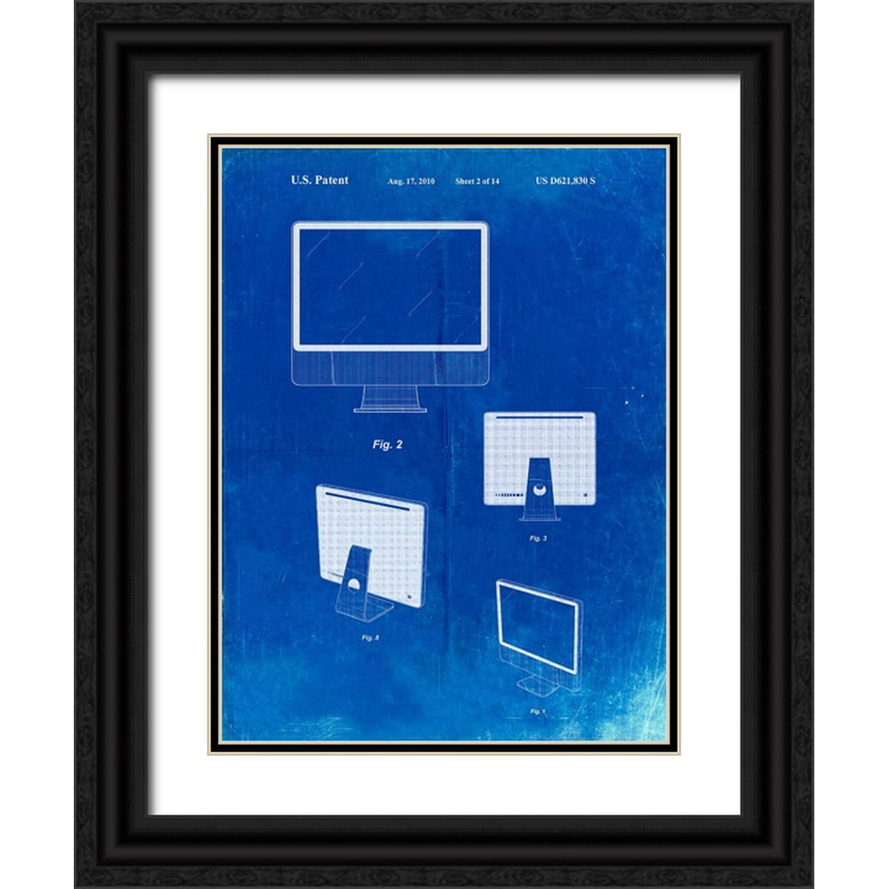 Borders, Cole 15x18 Black Ornate Wood Framed with Double Matting Museum ...