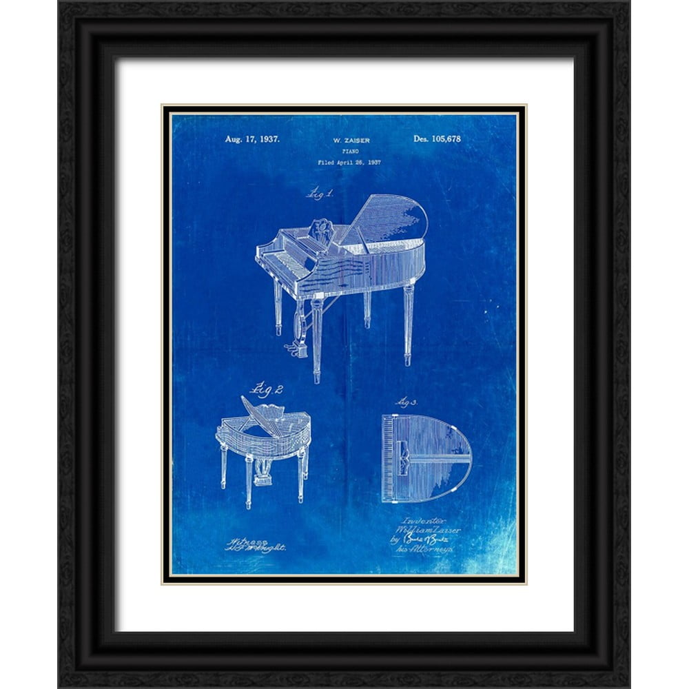 Borders, Cole 15x18 Black Ornate Wood Framed with Double Matting Museum ...