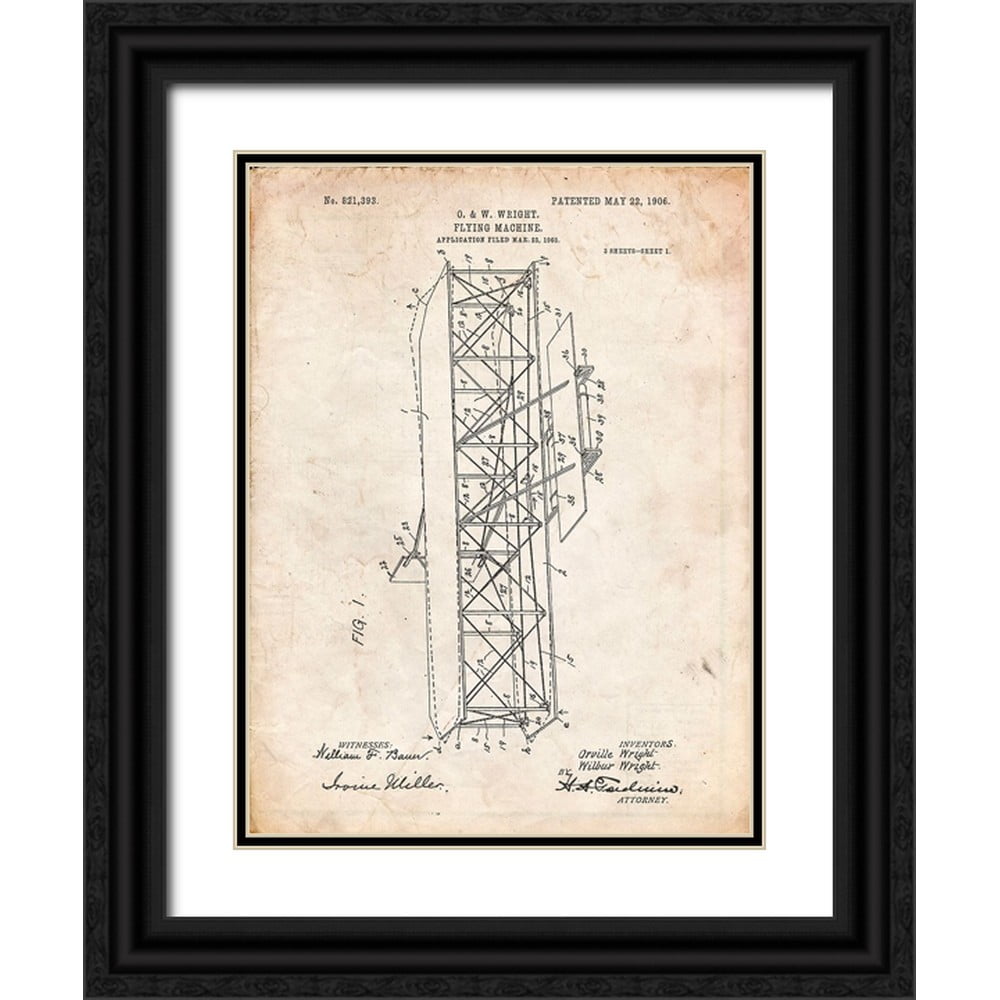 Borders, Cole 15x18 Black Ornate Wood Framed with Double Matting Museum ...