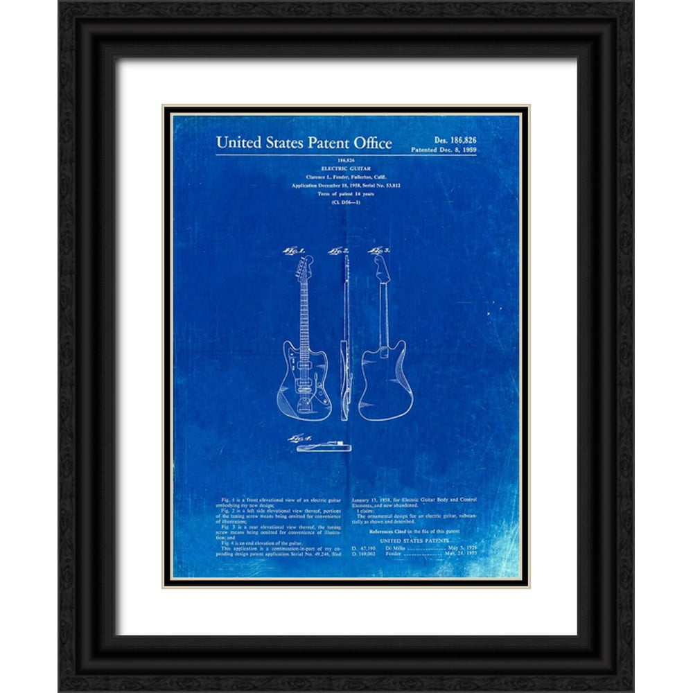 Borders, Cole 15x18 Black Ornate Wood Framed with Double Matting Museum ...