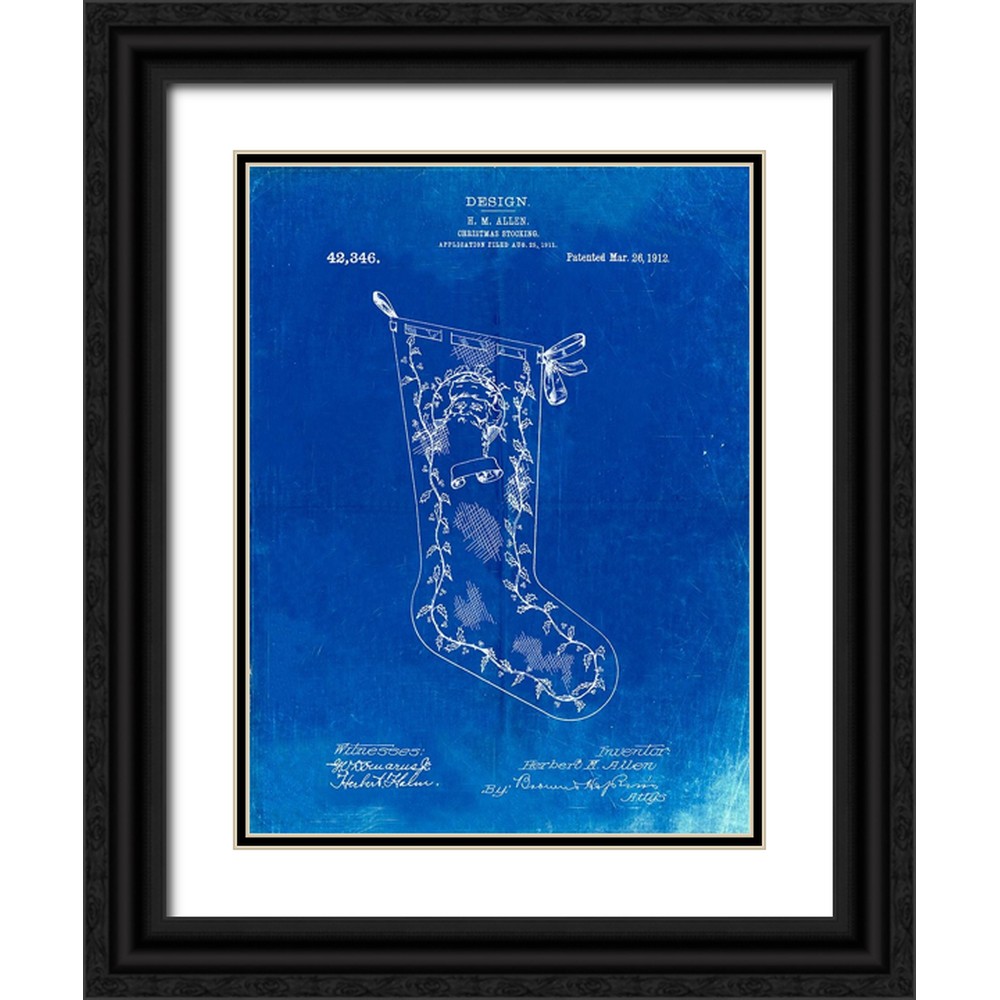 Borders, Cole 15x18 Black Ornate Wood Framed with Double Matting Museum ...