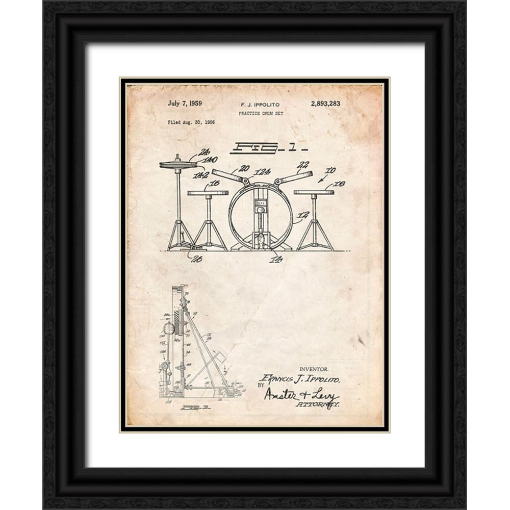 Borders, Cole 15x18 Black Ornate Wood Framed with Double Matting Museum ...