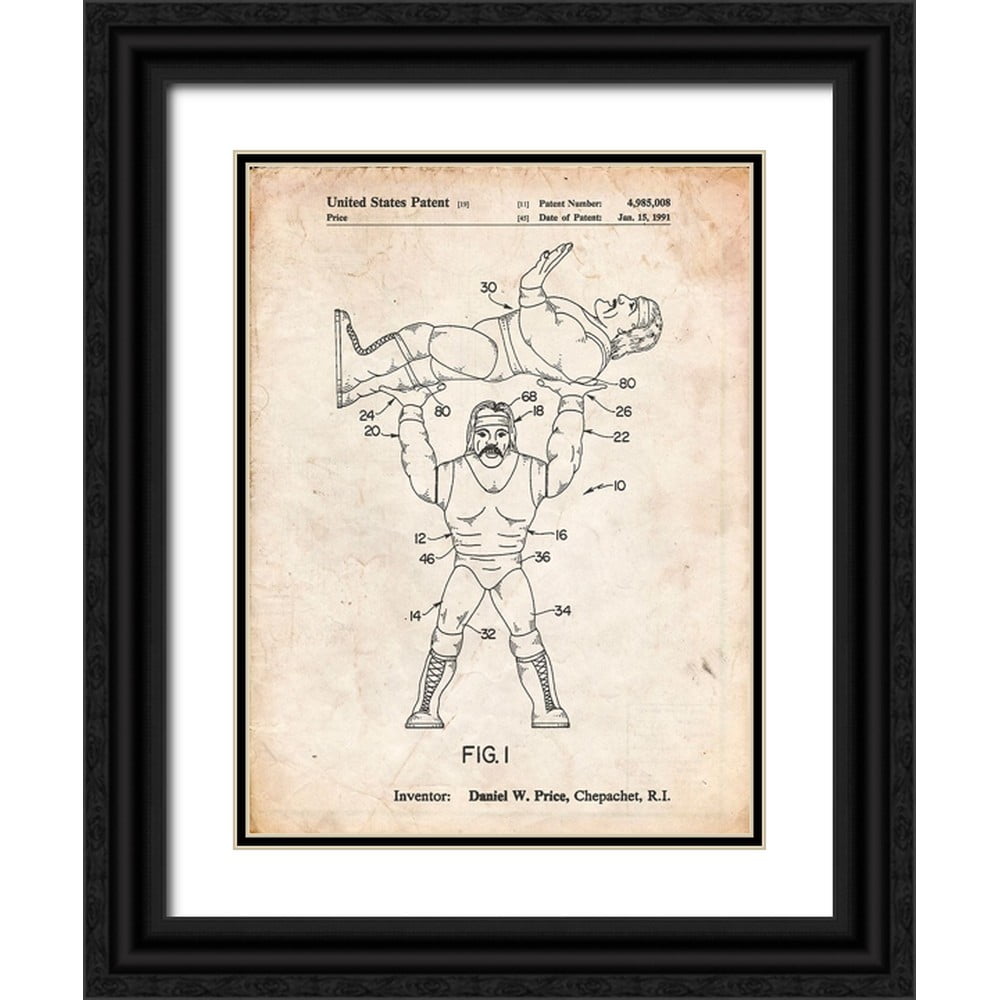 Borders, Cole 15x18 Black Ornate Wood Framed with Double Matting Museum ...