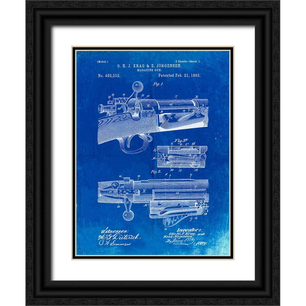 Borders, Cole 15x18 Black Ornate Wood Framed with Double Matting Museum ...