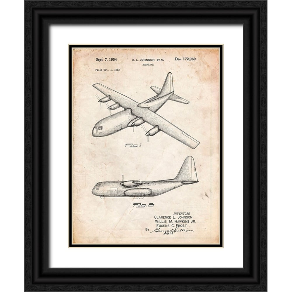 Borders, Cole 15x18 Black Ornate Wood Framed with Double Matting Museum ...