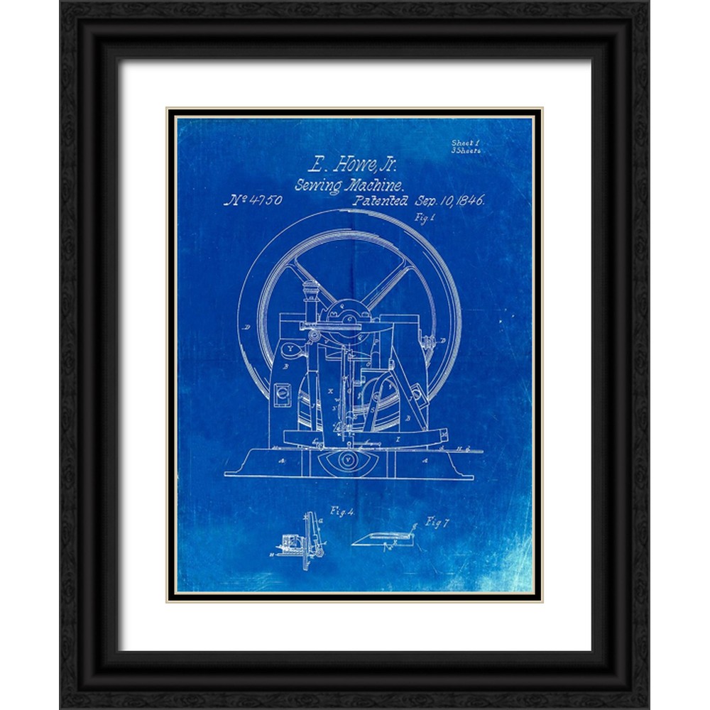 Borders, Cole 15x18 Black Ornate Wood Framed with Double Matting Museum ...