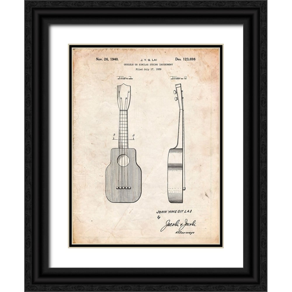 Borders, Cole 15x18 Black Ornate Wood Framed with Double Matting Museum ...