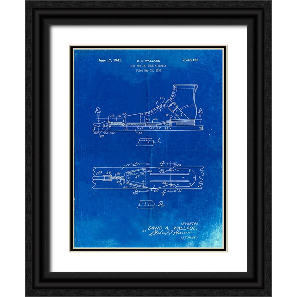 Borders, Cole 15x18 Black Ornate Wood Framed with Double Matting Museum ...