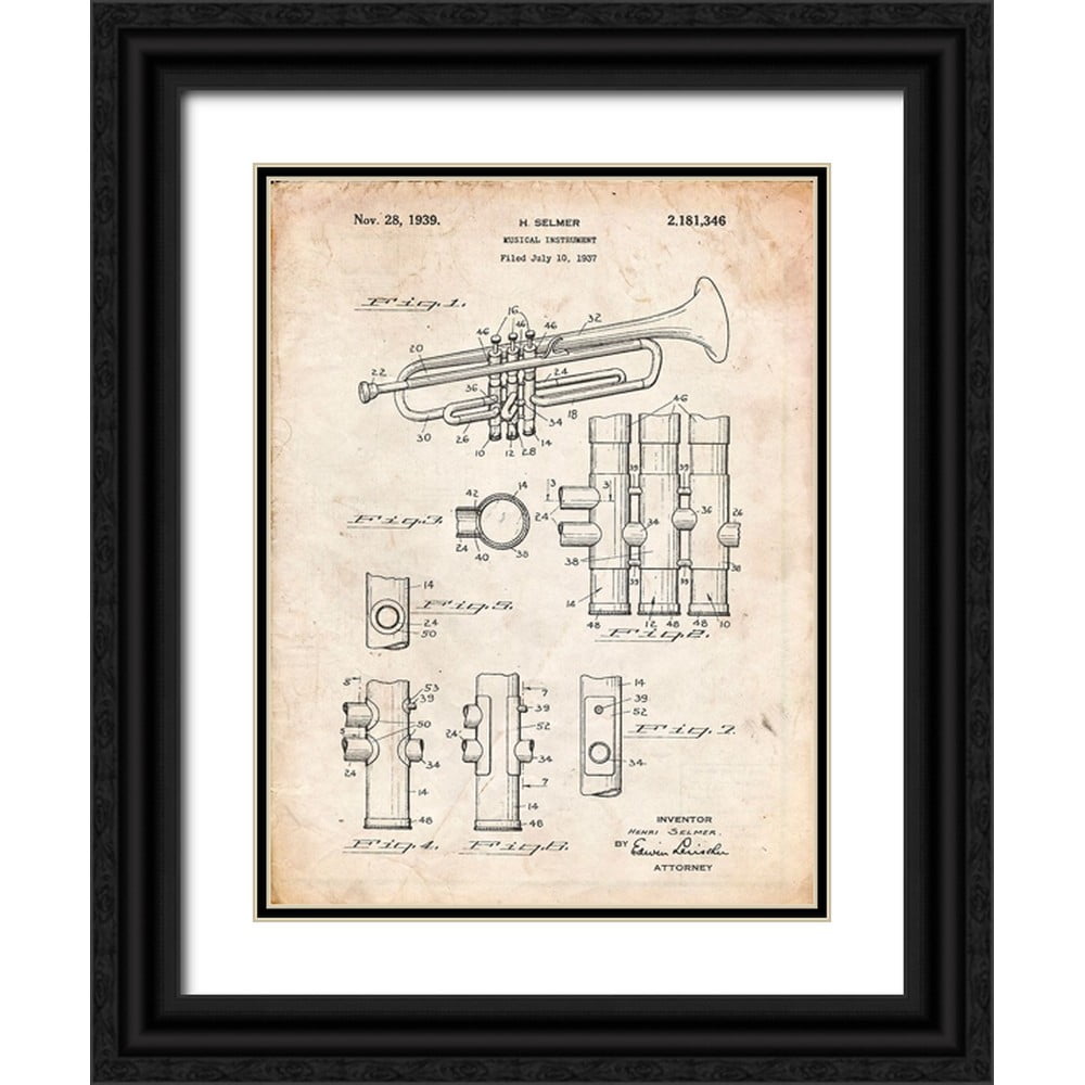 Borders, Cole 15x18 Black Ornate Wood Framed with Double Matting Museum ...