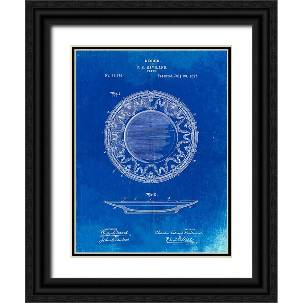 Borders, Cole 15x18 Black Ornate Wood Framed with Double Matting Museum ...