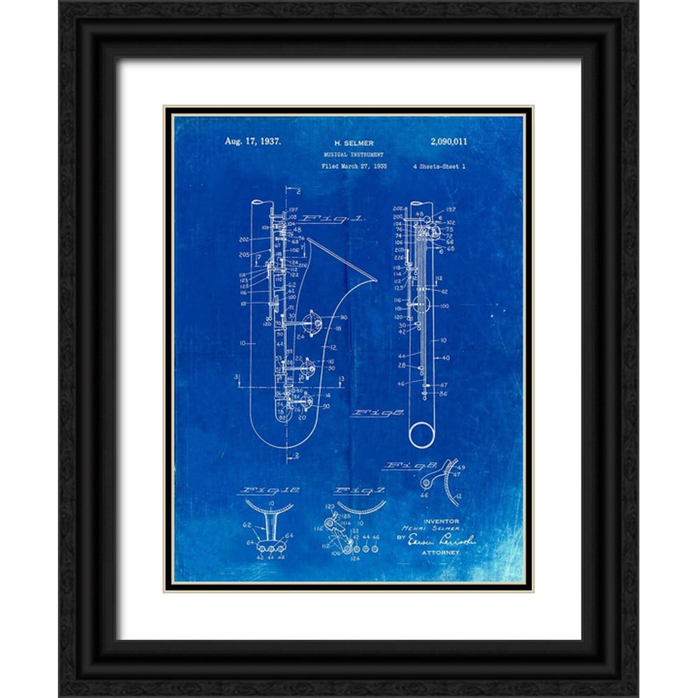 Borders, Cole 15x18 Black Ornate Wood Framed with Double Matting Museum ...