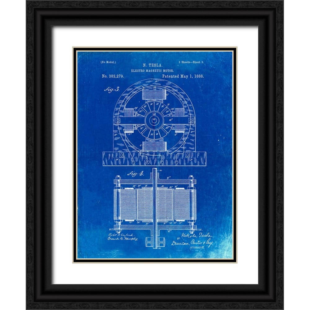 Borders, Cole 15x18 Black Ornate Wood Framed with Double Matting Museum ...