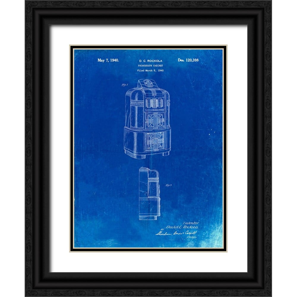 Borders, Cole 15x18 Black Ornate Wood Framed with Double Matting Museum ...