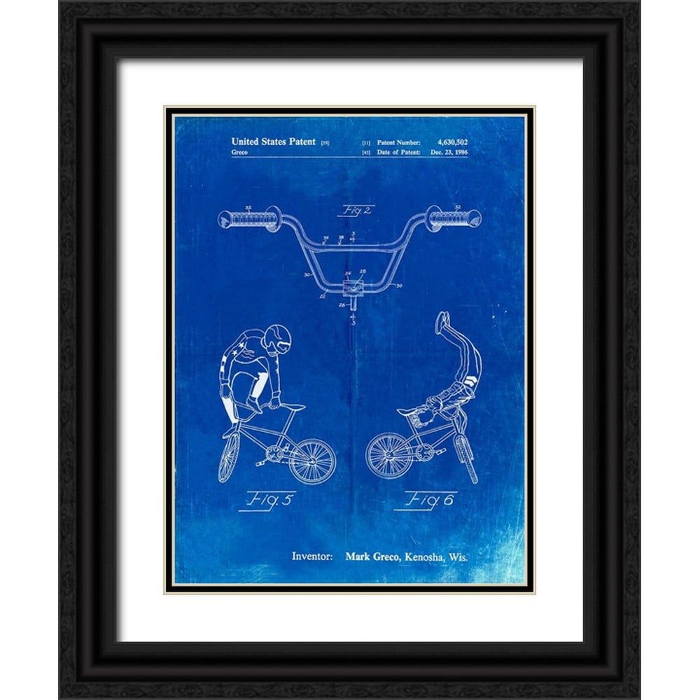 Borders, Cole 15x18 Black Ornate Wood Framed with Double Matting Museum ...