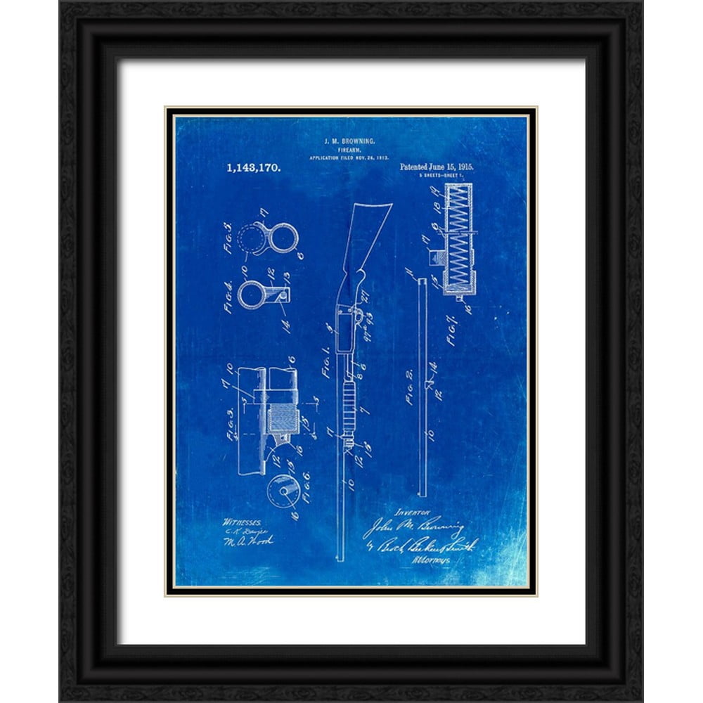 Borders, Cole 15x18 Black Ornate Wood Framed with Double Matting Museum ...