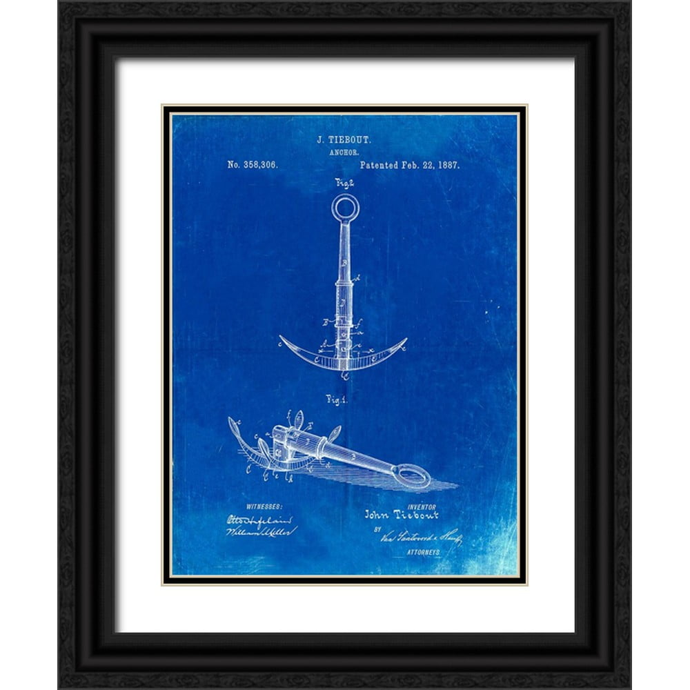 Borders, Cole 15x18 Black Ornate Wood Framed with Double Matting Museum ...