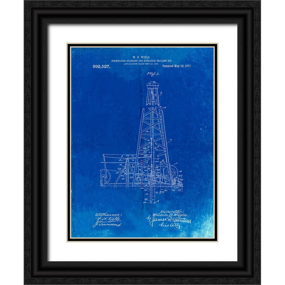 Borders, Cole 15x18 Black Ornate Wood Framed with Double Matting Museum ...