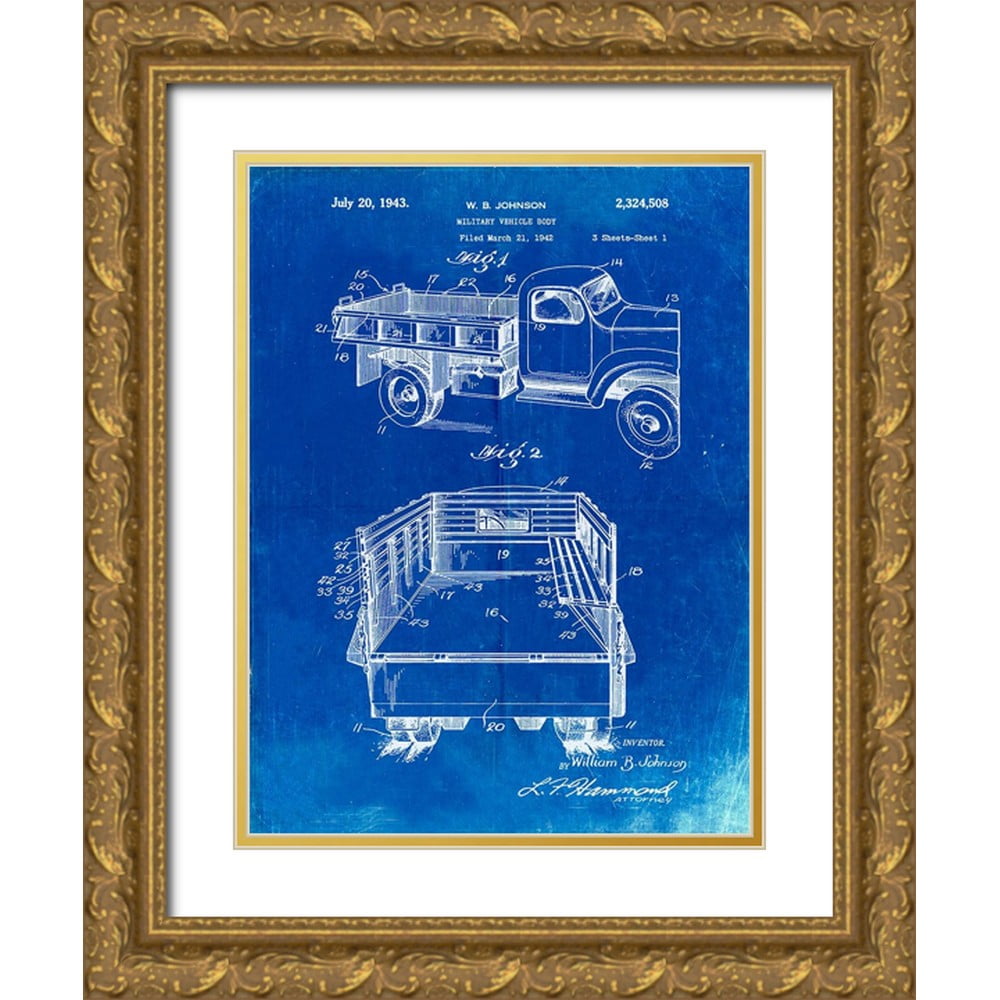 Borders, Cole 15x18 Gold Ornate Wood Framed with Double Matting Museum ...