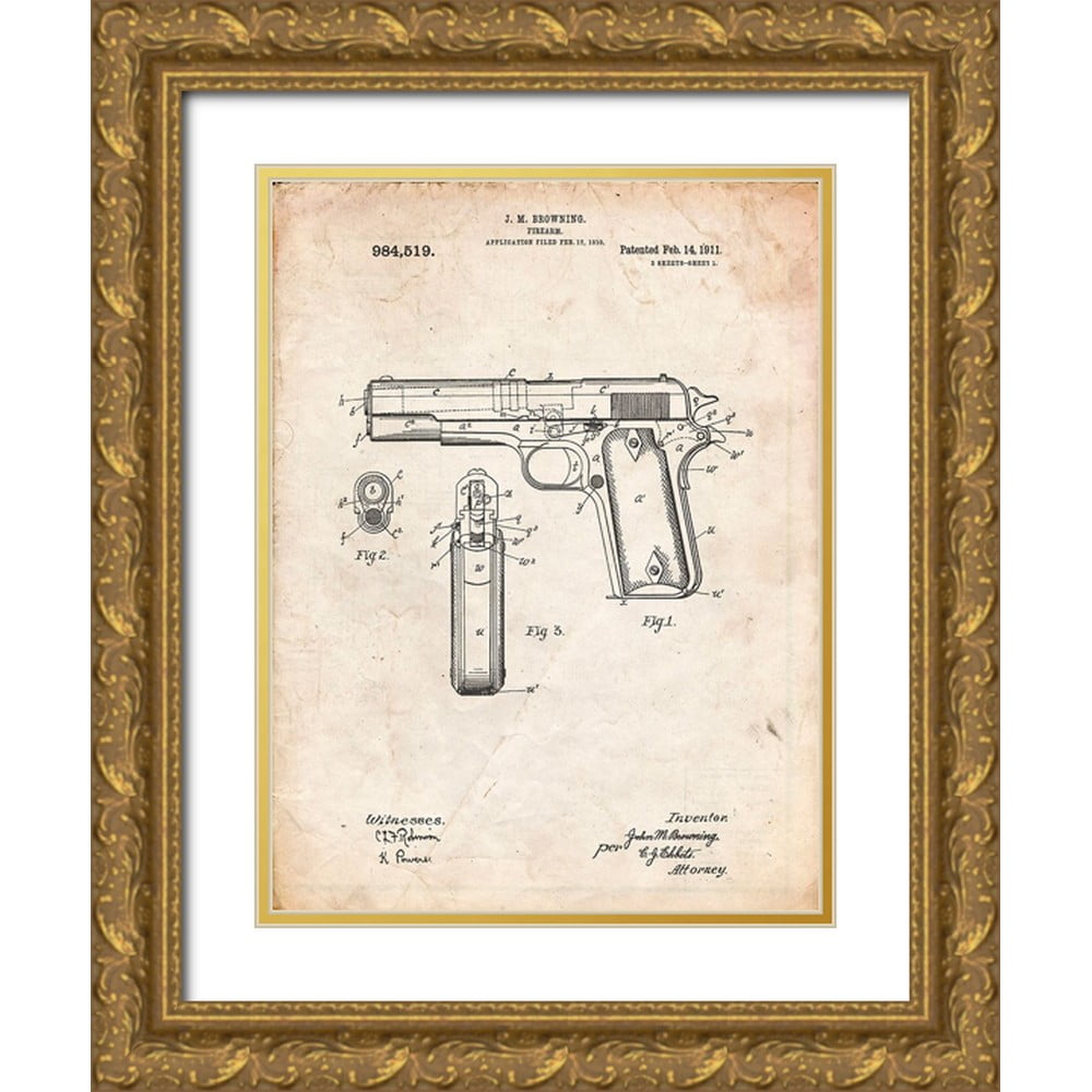 Borders, Cole 15x18 Gold Ornate Wood Framed with Double Matting Museum ...