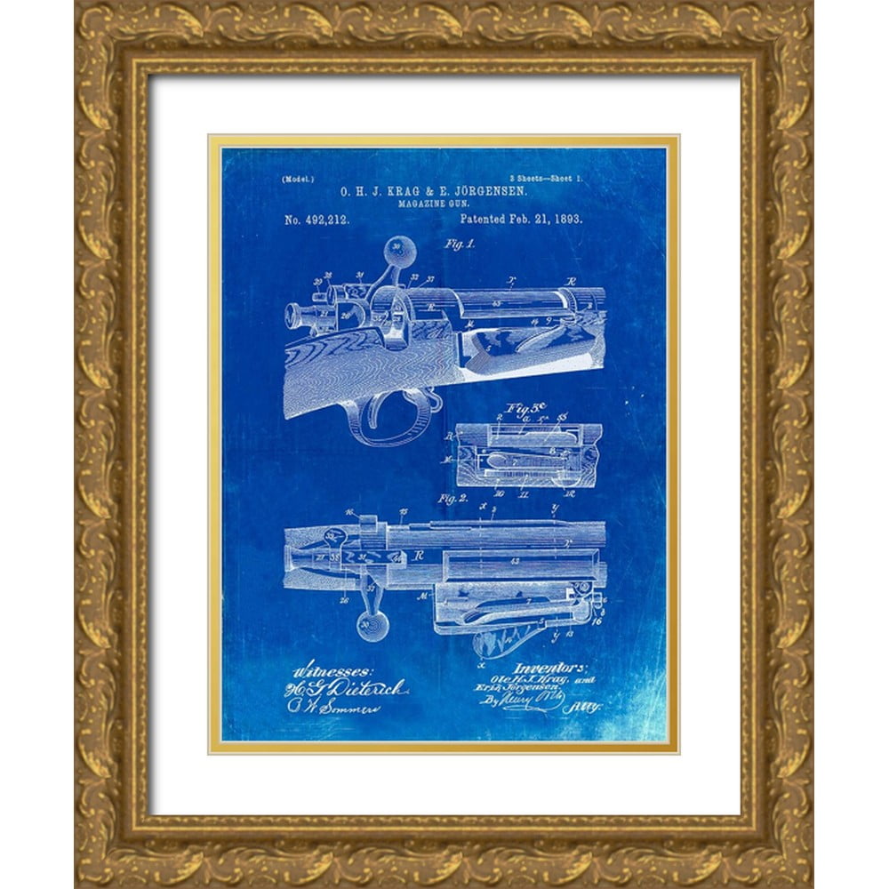 Borders, Cole 15x18 Gold Ornate Wood Framed with Double Matting Museum ...