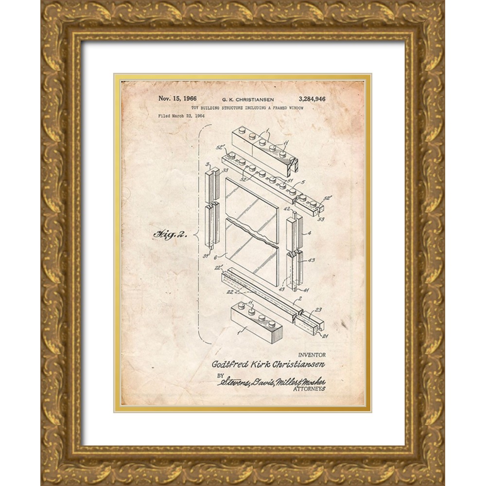 Borders, Cole 15x18 Gold Ornate Wood Framed with Double Matting Museum ...