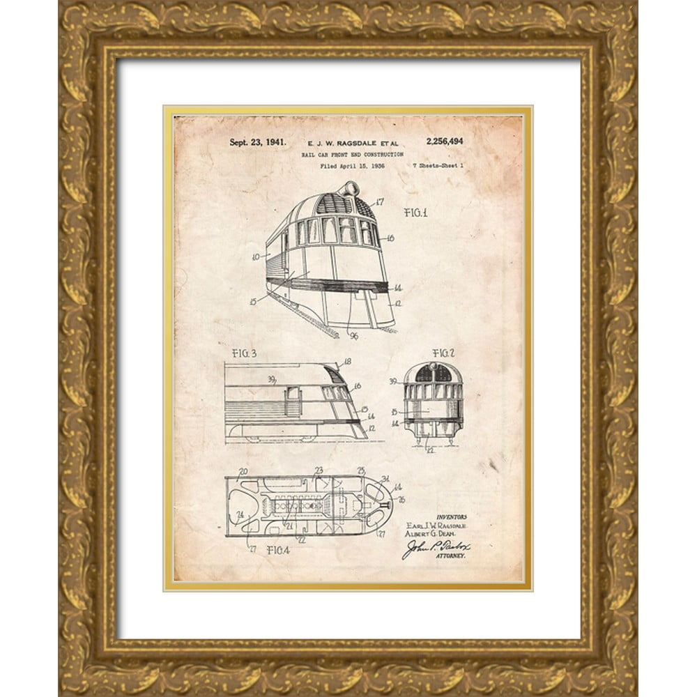 Borders, Cole 15x18 Gold Ornate Wood Framed with Double Matting Museum ...