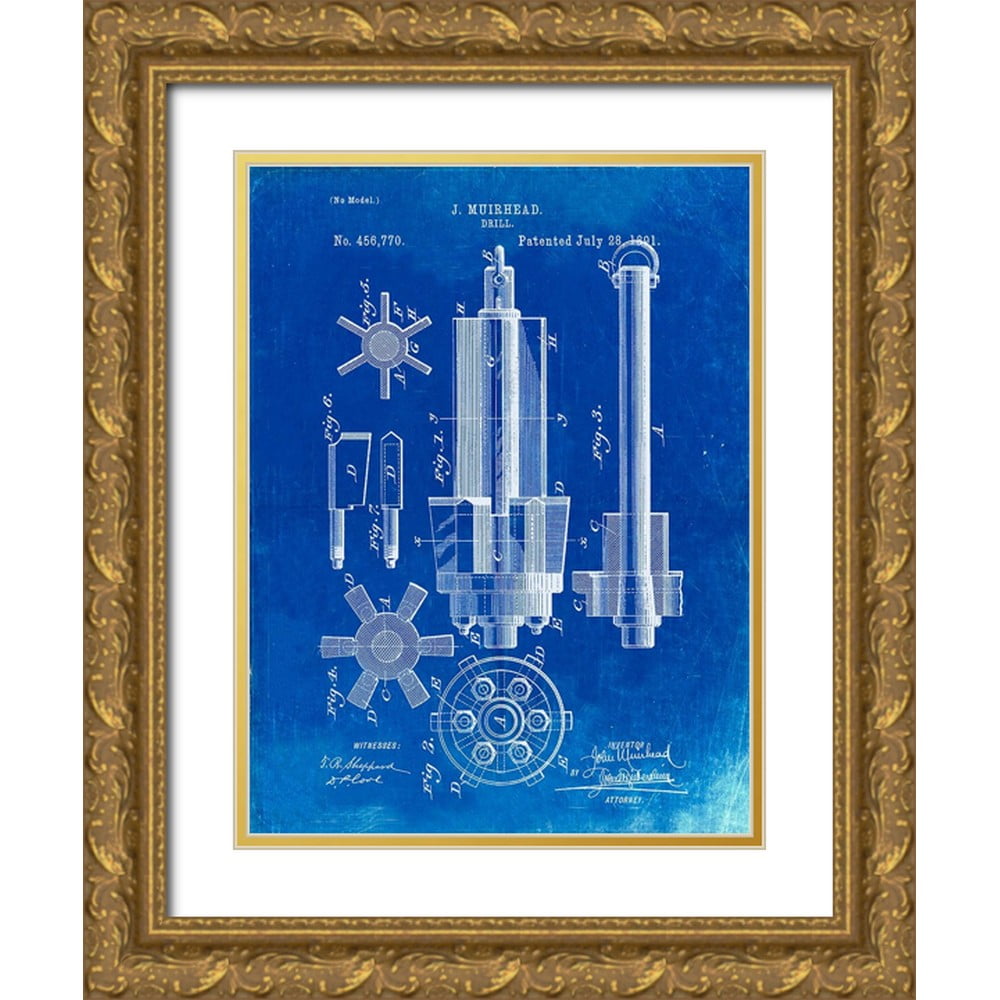 Borders, Cole 15x18 Gold Ornate Wood Framed with Double Matting Museum ...