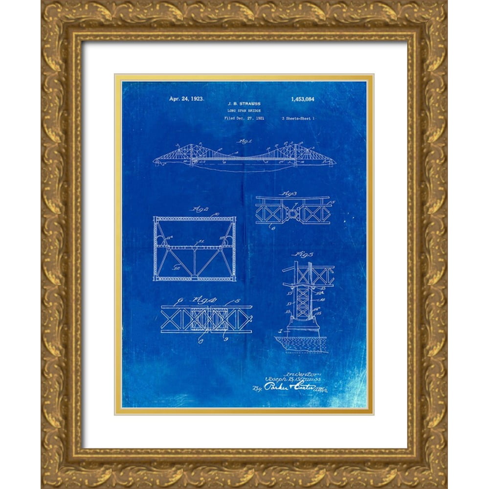 Borders, Cole 15x18 Gold Ornate Wood Framed with Double Matting Museum ...