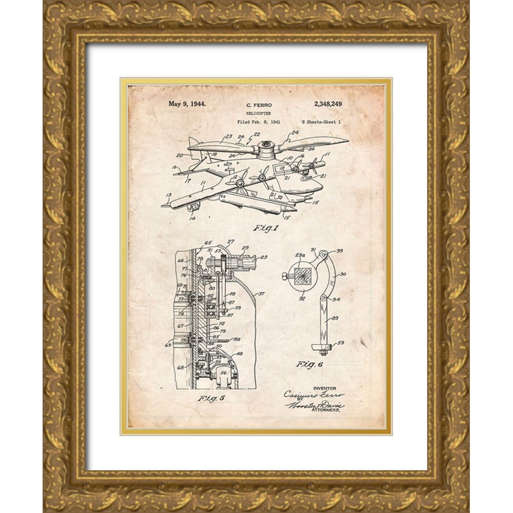 Borders, Cole 15x18 Gold Ornate Wood Framed with Double Matting Museum Art Print Titled - PP500 ...