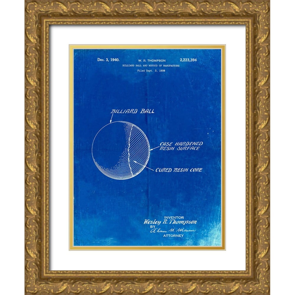 Borders, Cole 15x18 Gold Ornate Wood Framed with Double Matting Museum ...