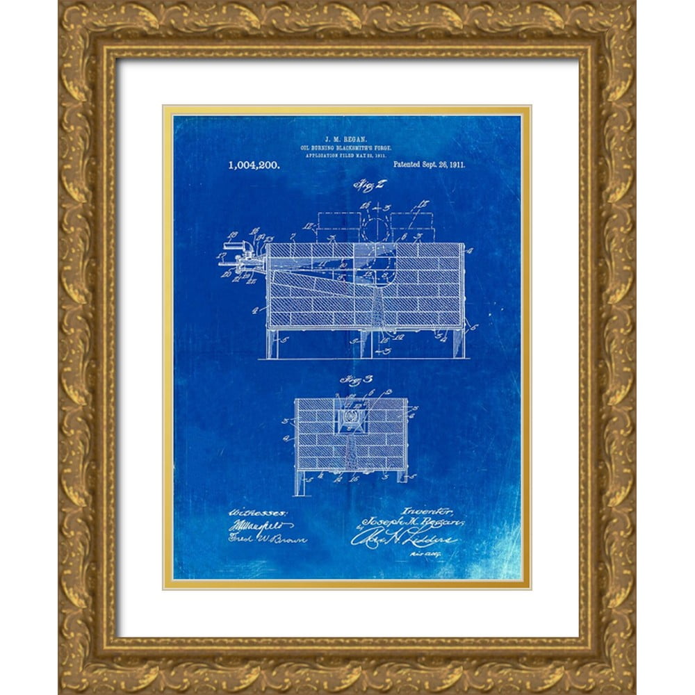 Borders, Cole 15x18 Gold Ornate Wood Framed with Double Matting Museum ...