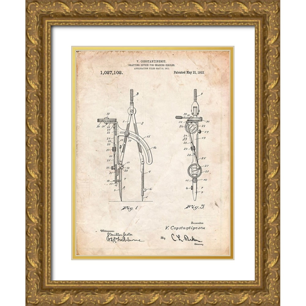 Borders, Cole 15x18 Gold Ornate Wood Framed with Double Matting Museum ...