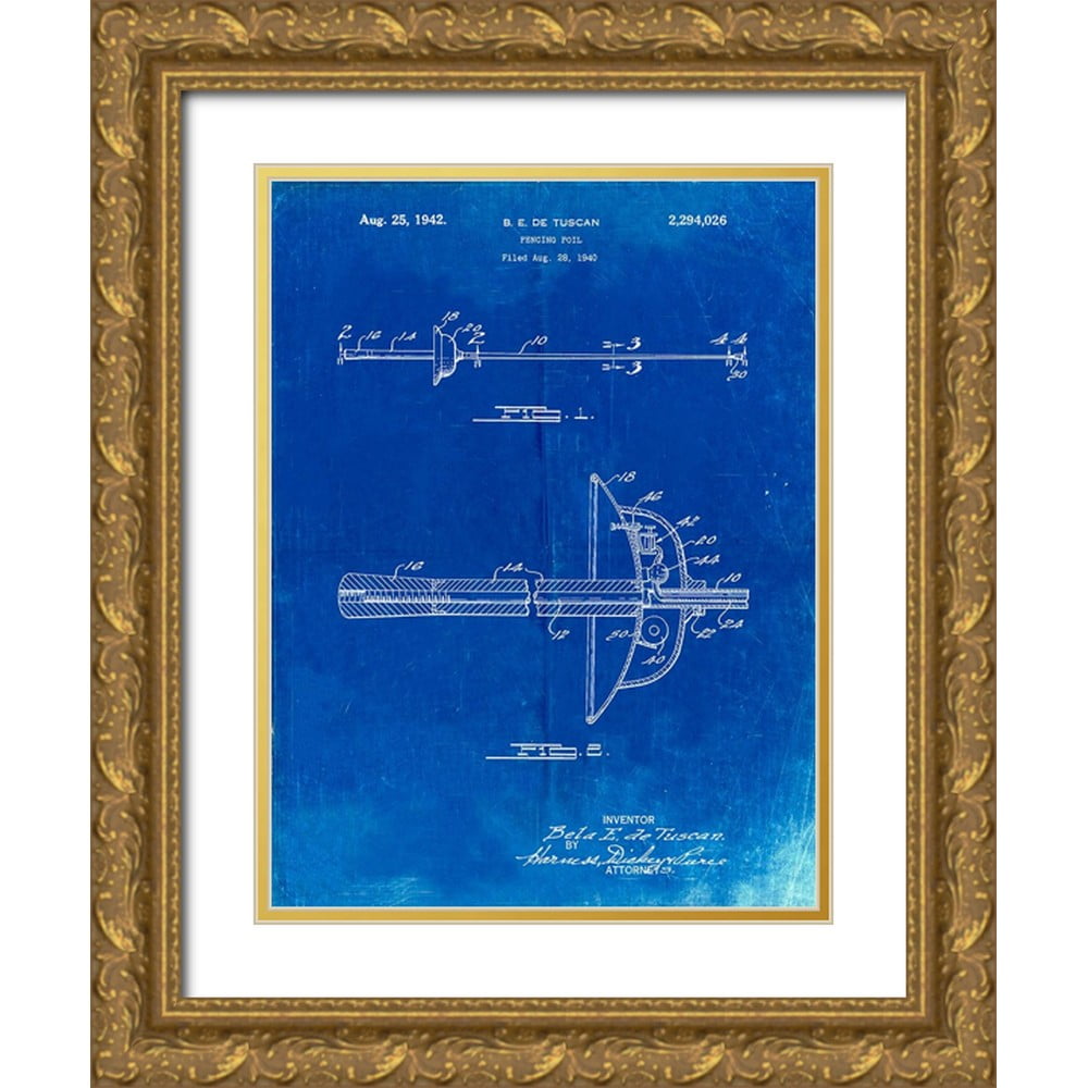 Borders, Cole 15x18 Gold Ornate Wood Framed with Double Matting Museum ...