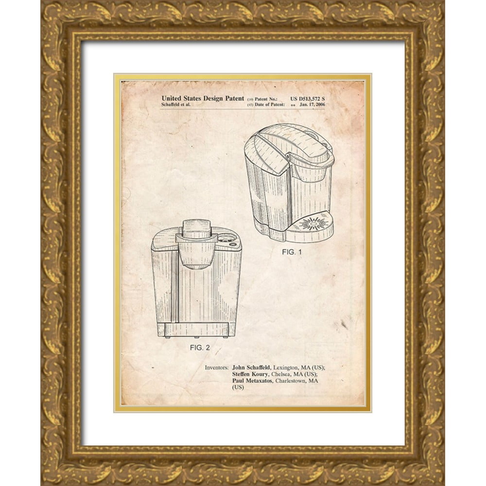 Borders, Cole 15x18 Gold Ornate Wood Framed with Double Matting Museum ...