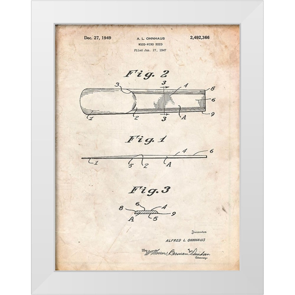Borders, Cole 15x18 White Modern Wood Framed Museum Art Print Titled - PP1010-Vintage Parchment ...
