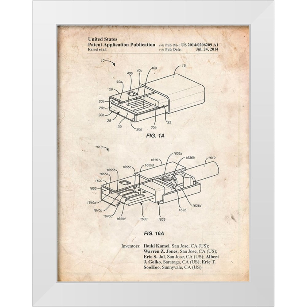 Borders, Cole 15x18 White Modern Wood Framed Museum Art Print Titled ...
