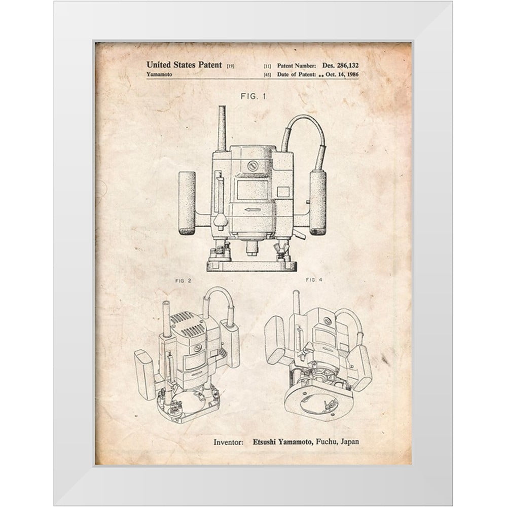 Borders, Cole 15x18 White Modern Wood Framed Museum Art Print Titled ...